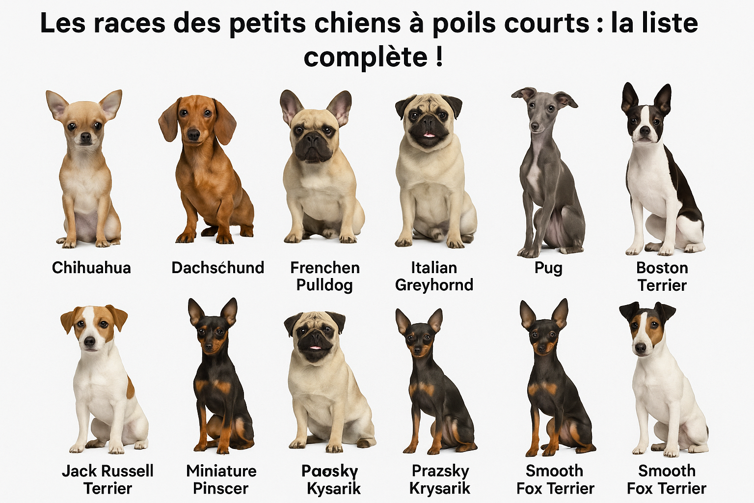 Les races des petits chiens à poils courts : la liste complète ! - Au ...